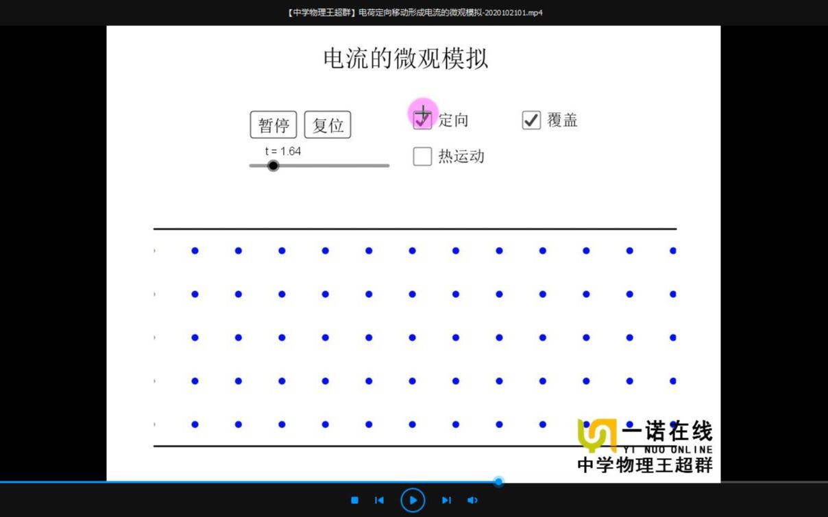 【中学物理王超群】电荷定向移动形成电流的微观模拟-2020102101
