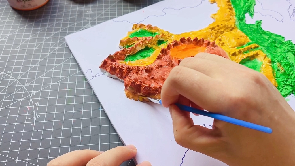 中国地形立体模型制作3