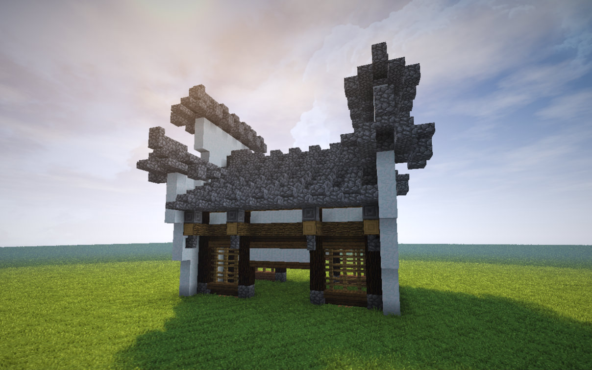【minecraft】我的世界:建筑教学:徽派简易建筑