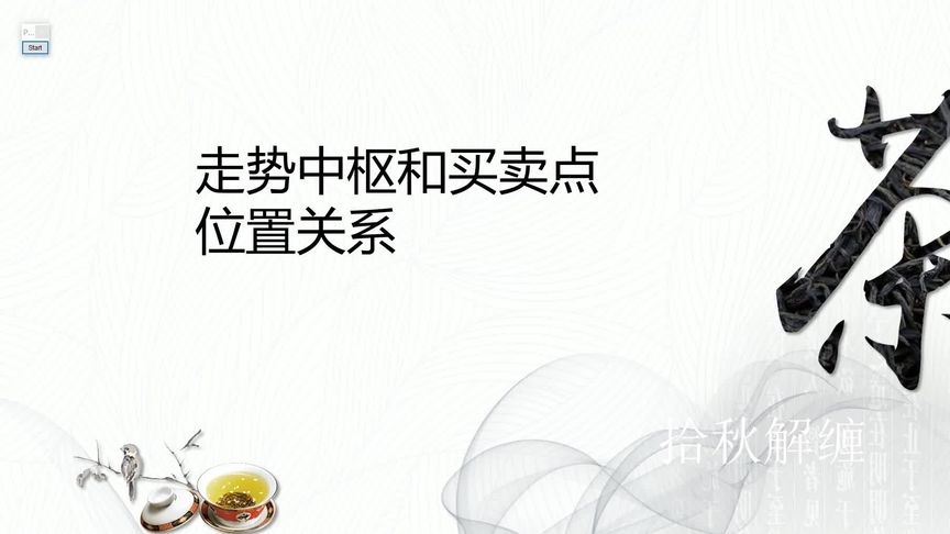 走势中枢和买卖点的位置关系