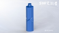 SW实战营SolidWorks建模初级教程,矿泉水瓶,扫描切除瓶体凹槽阵列...