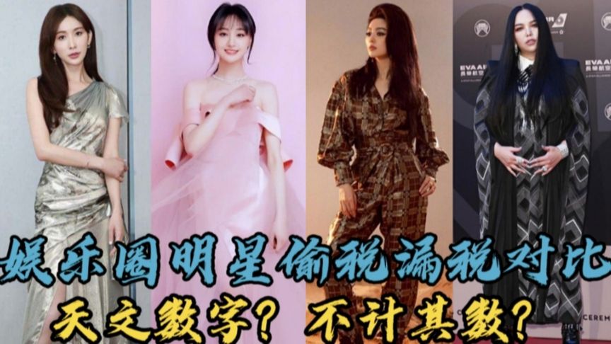 娱乐圈明星偷税漏税对比,大小S称为头号,最后漏税是天文数字!
