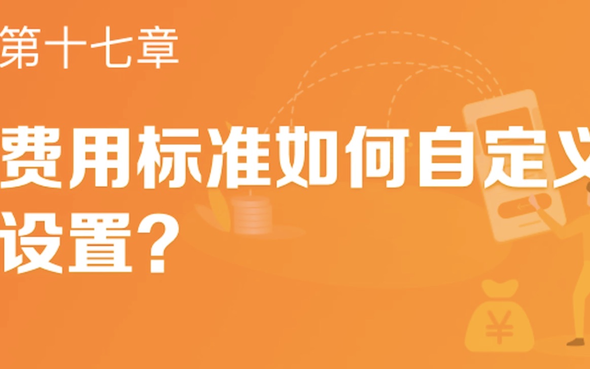 有成财务帮助视频—17.费用标准如何自定义设置