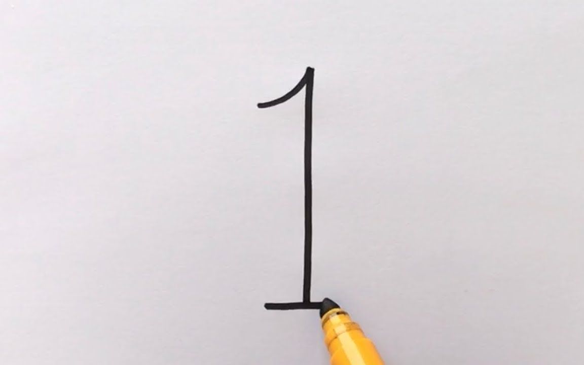 如何从数字 1 中画出蜡烛