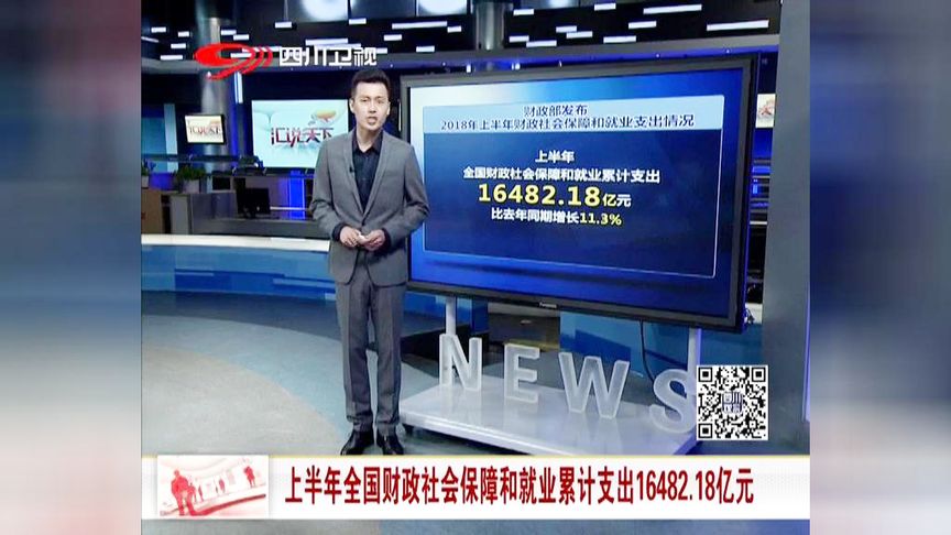 上半年全国财政社会保障和就业累计支出16482.18亿元