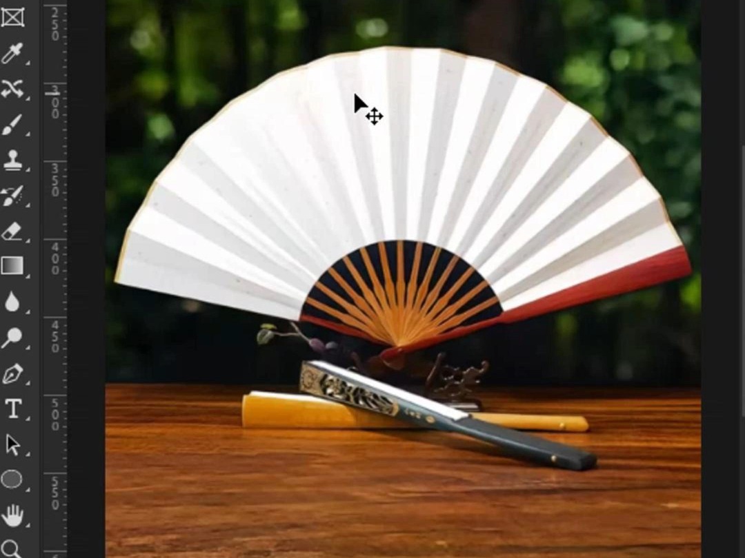 PS制作贴图扇子