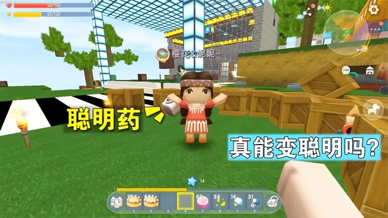 迷你世界:小表弟只要你吃了聪明药,就可以变聪明,只要99颗钻石