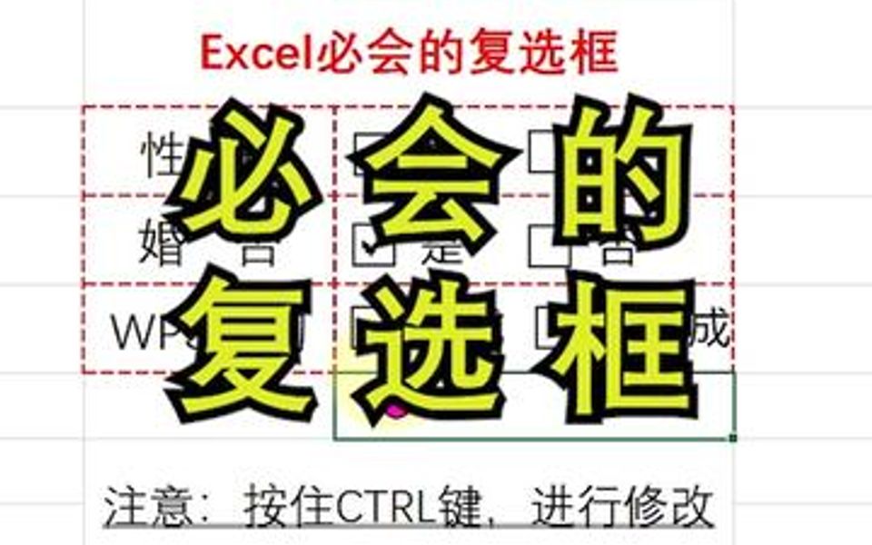 Excel必会的复选框,赶快收藏学习哈
