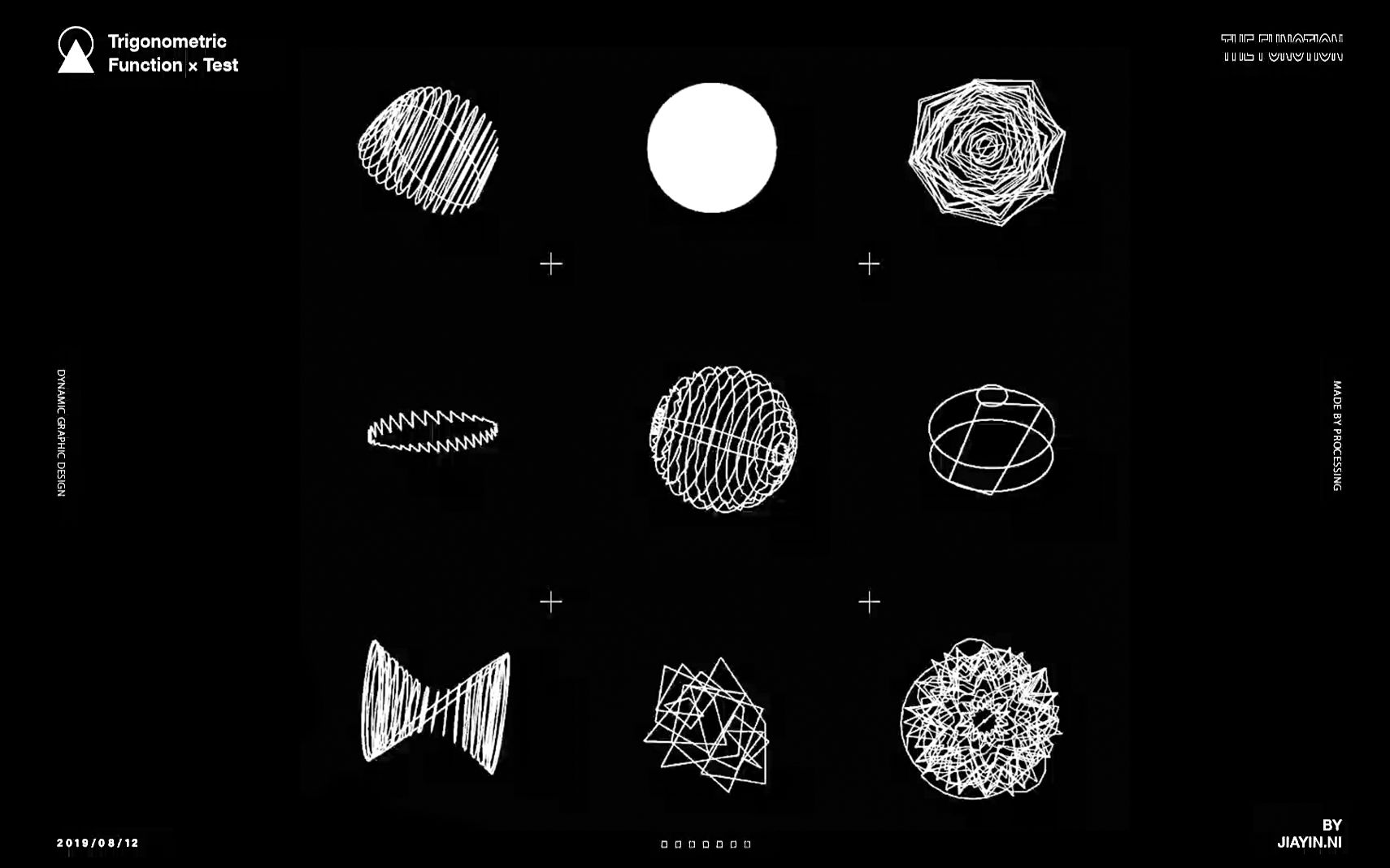 【Trigonometric Ellipse】交互图形设计 PROCESSING
