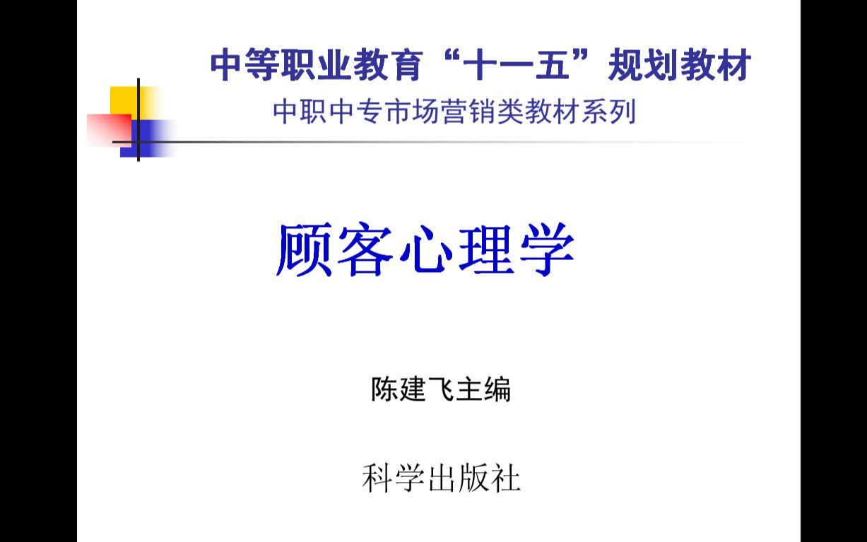 《顾客心理学》1-6章节 中职教育网课