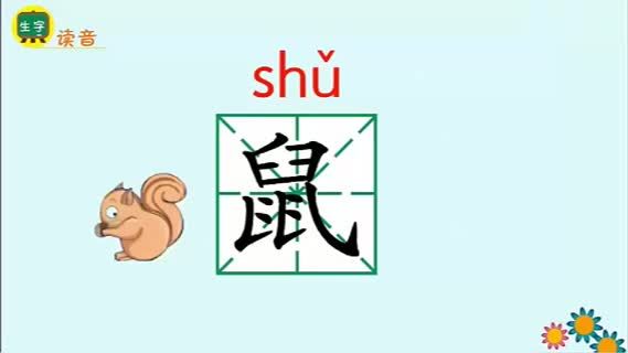 部教版语文五年级课文生字视频教学-17 松鼠