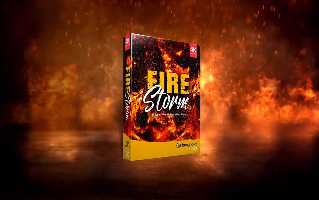 Busy Boxx 81个火焰燃烧喷射特效合成动画4K视频素材 V70 Fire Storm...