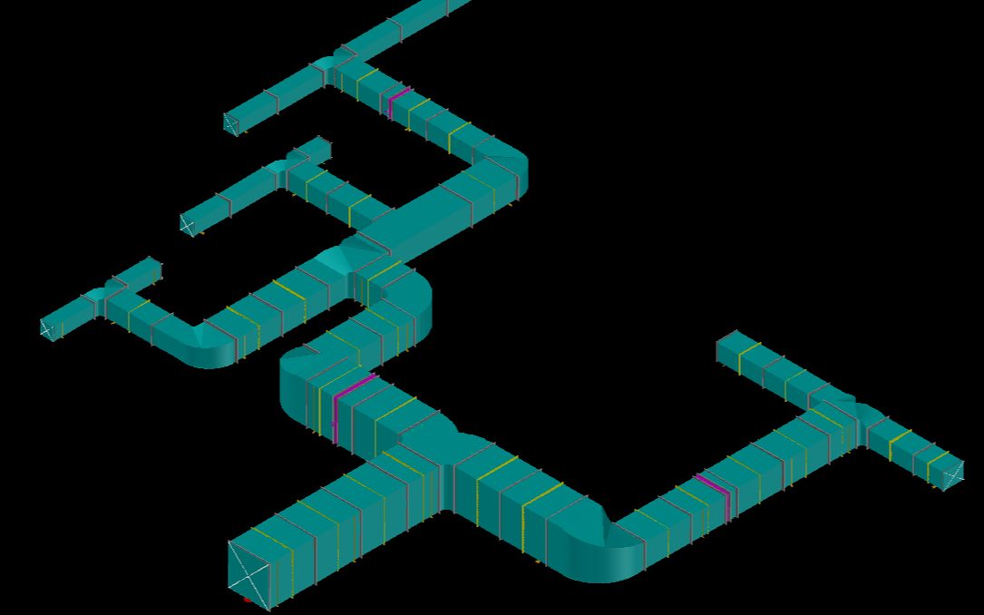 风管分节 自动分节 暖通分节 分节 pm2000 风管软件 风管外挂 camduct...
