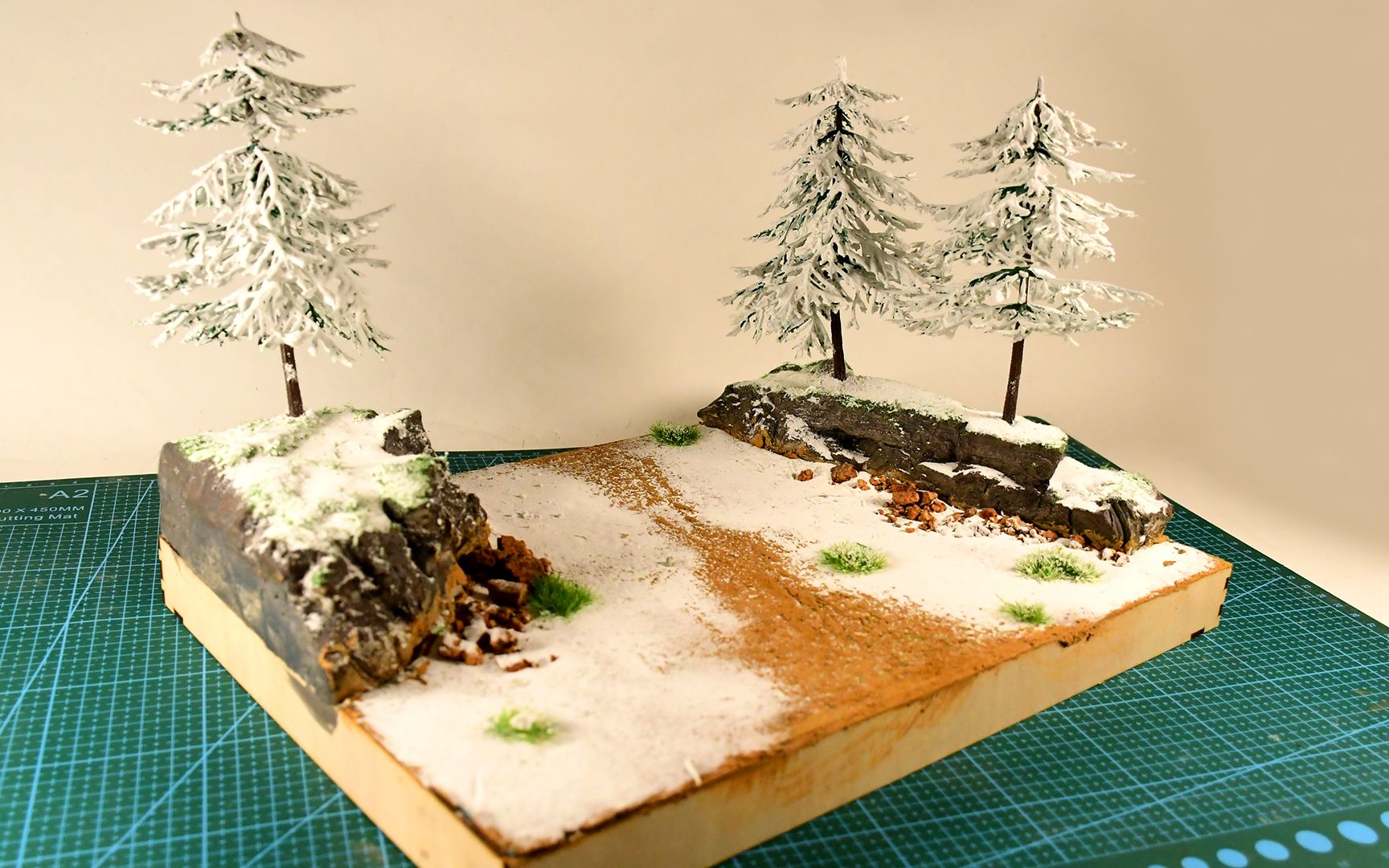 DIY微缩场景初春的雪模型场景制作教程 DIY手工摆件手办配景百搭