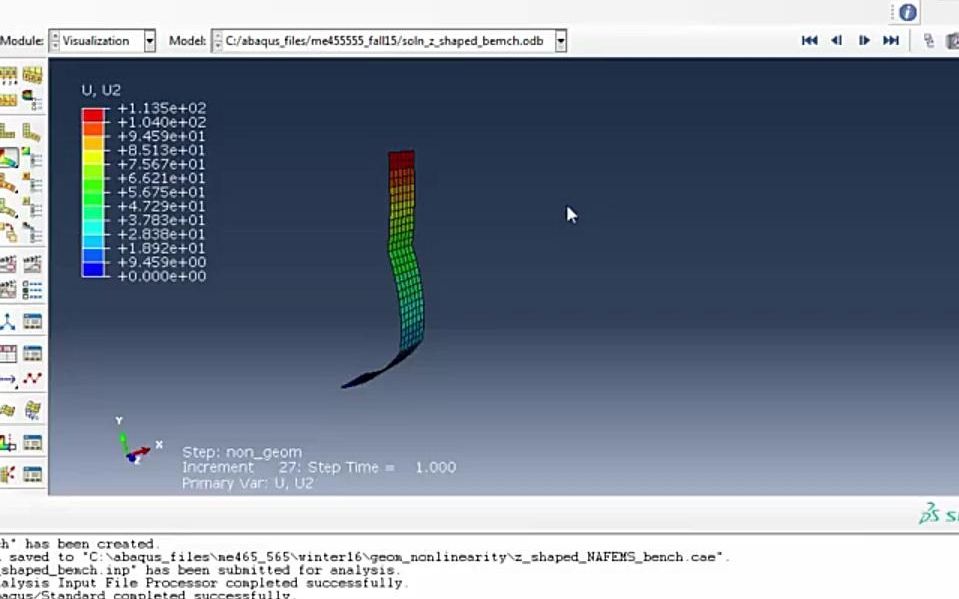 Abaqus基本教程7 – 钢结构几何非线性仿真分析