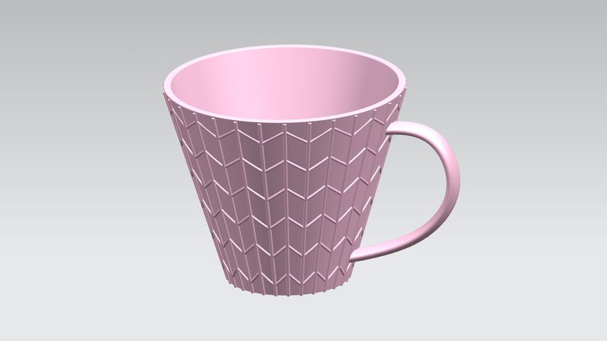 UG 建模 100 例 花纹小水杯