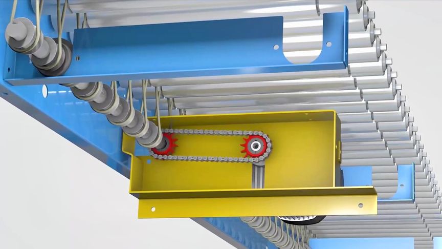 交叉带传动,O带滚筒输送线