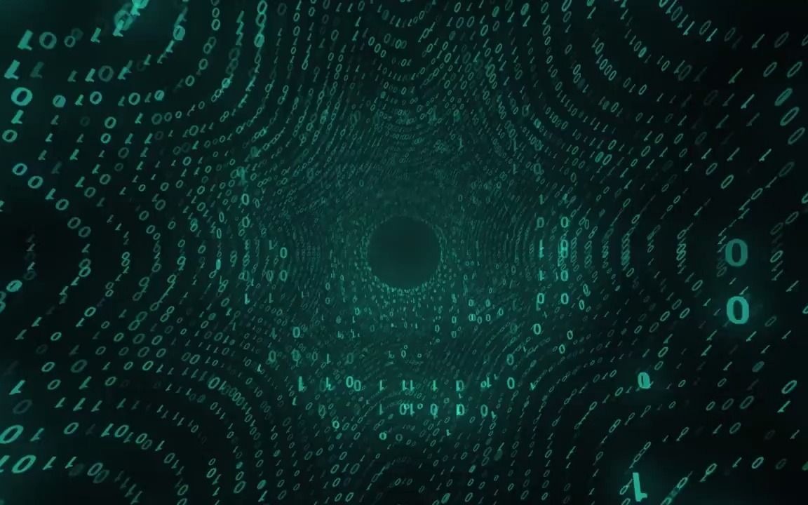 炫酷二进制数字的高科技动态Logo Pr模板