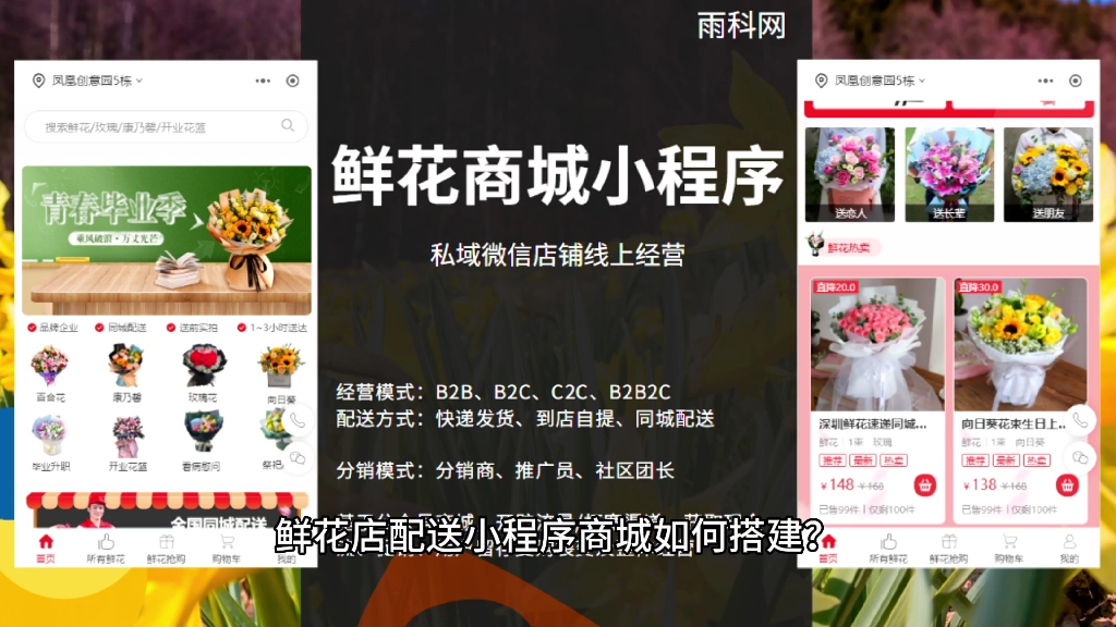 鲜花店配送小程序商城搭建