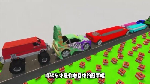 模拟器:直升机赛道挑战,汽车发挥全部实力,猜猜谁最厉害?