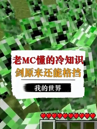 我的世界:那些老玩家才知道的冷知识,剑原来还可以格挡!沙盒