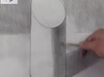素描几何形体圆柱斜面体视频教程