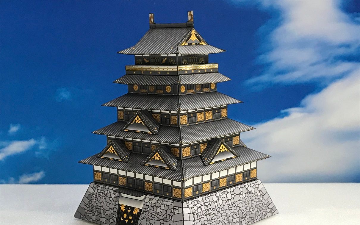 【立体手工纸模】尝试做了一下丰臣大坂城的纸模型(系列书籍附录特典)