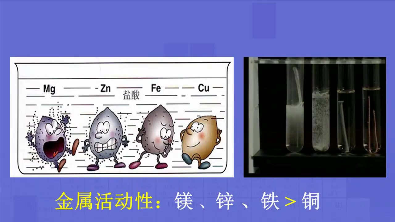 初中化学微课——金属活动性顺序