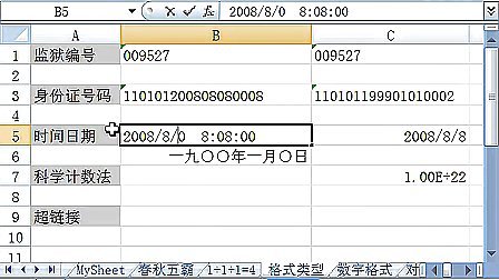 Excel2007——视频教程07:单元格类型
