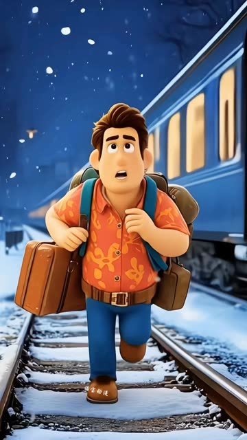 爸爸没赶上火车不能回家过年了