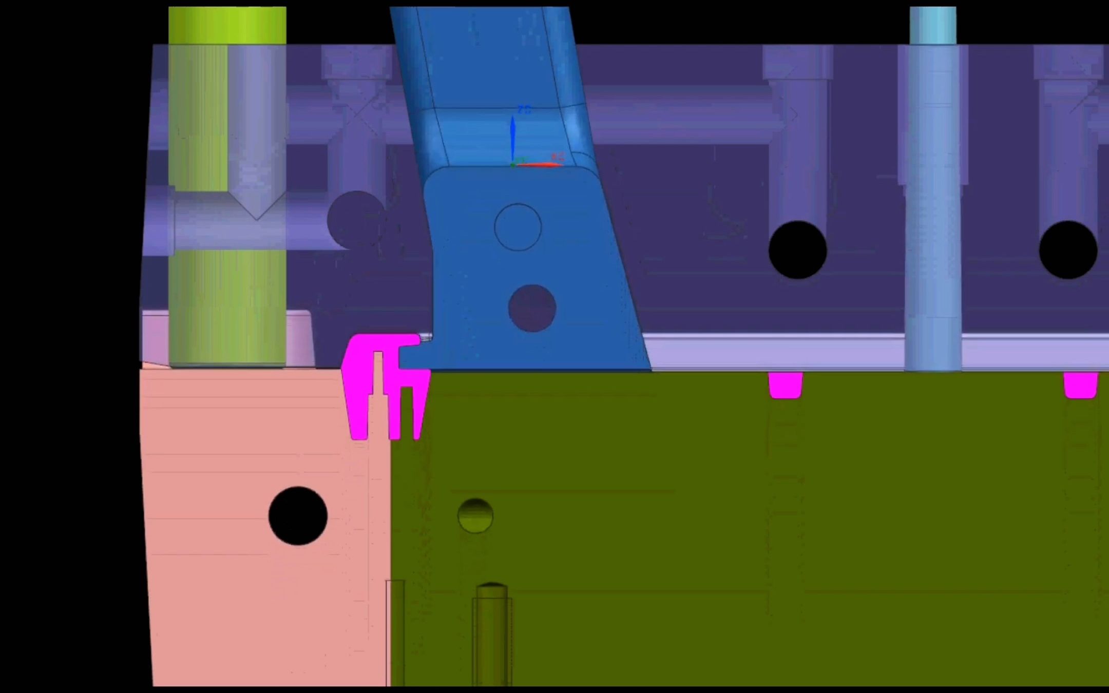 前模斜顶结构!模具设计结构真巧妙!