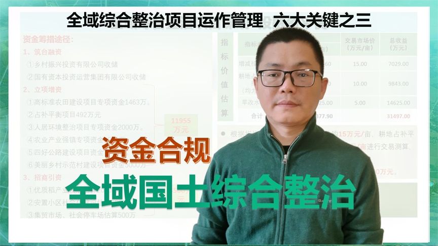 (33)全域综合整治项目运作管理六大关键之(三)资金合规
