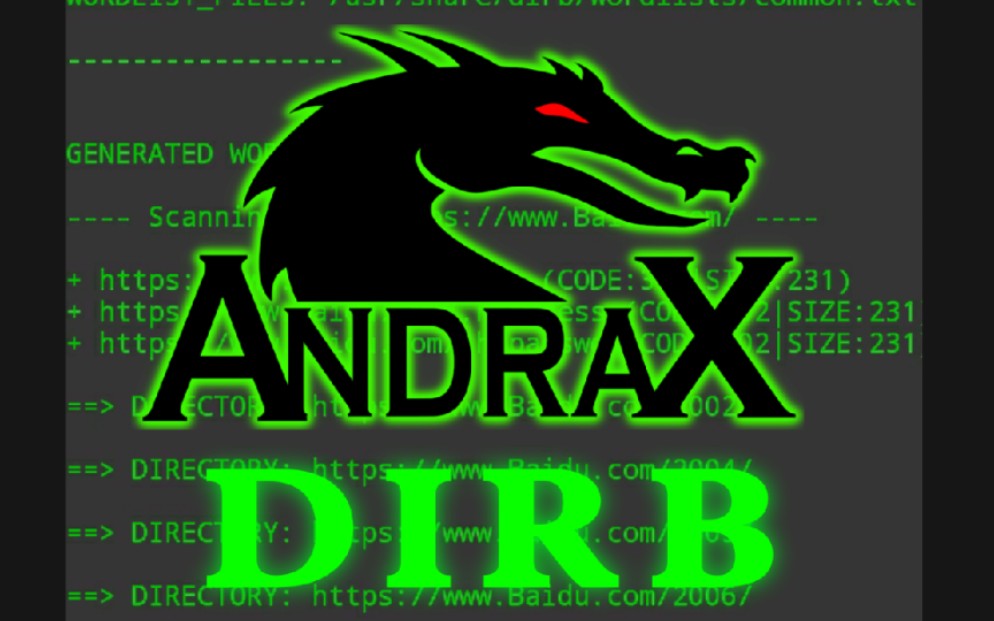 【ANDRAX教程】Dirb使用教程 && Dirb出错解决方法