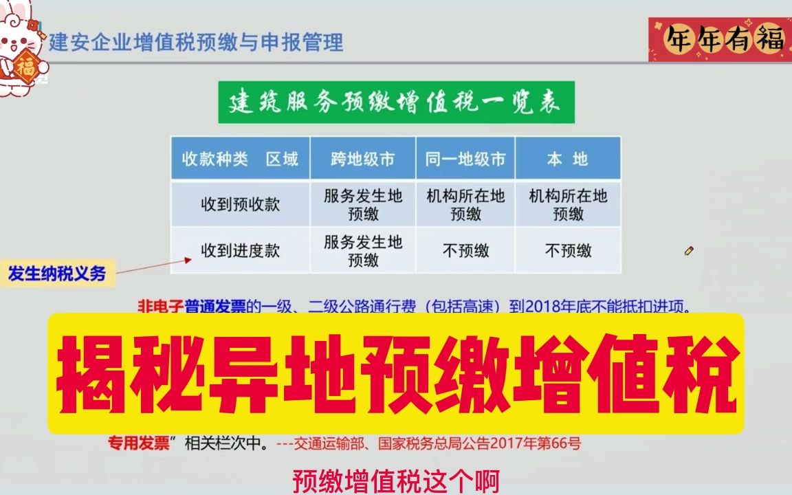 揭秘异地施工预缴增值税的事儿