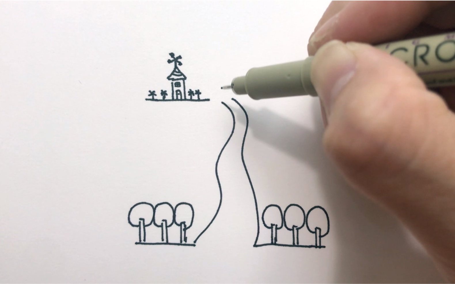 【简笔画】乡村小景