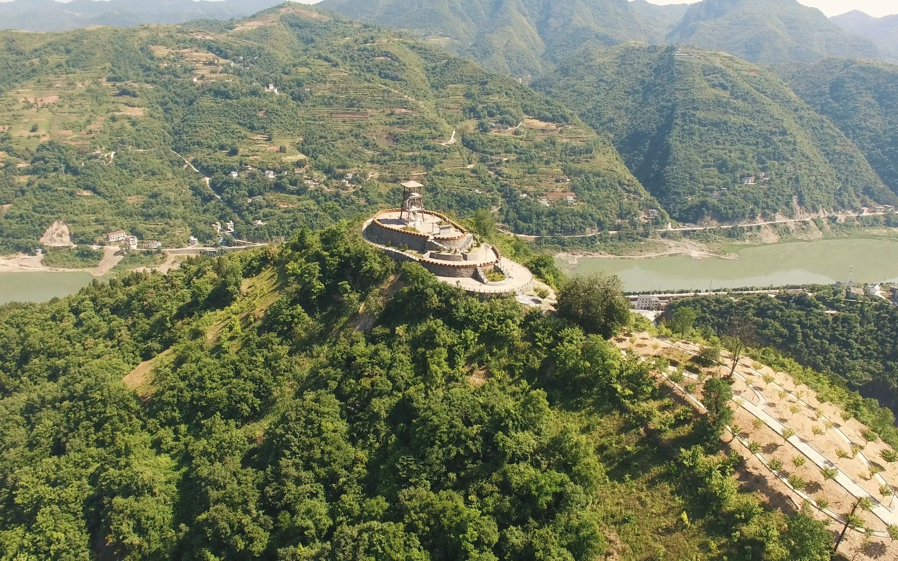 薛家湾社区樱桃园航拍