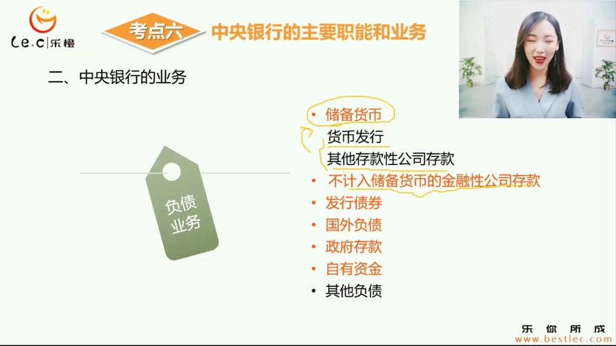 第二章 考点6 中央银行的主要职能和业务