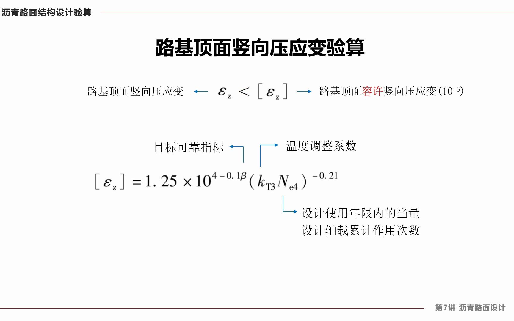 7-5-7 路基顶面竖向压应变验算