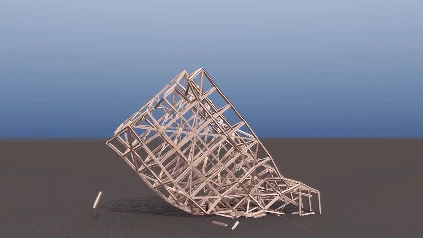 一座钢筋结构的建筑倒塌的瞬间是怎样的?牛人用3D动画给出了答案