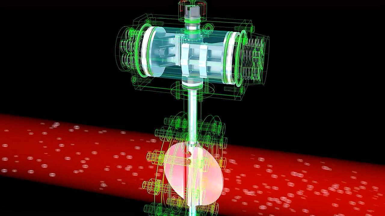齿轮齿条阀执行器的工作原理,一个动画看明白!