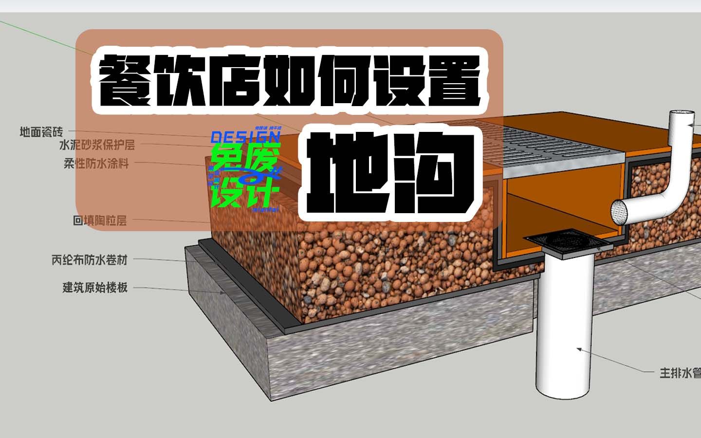 餐饮店厨房装修设计应该如何布置地沟 一条视频给您讲清楚