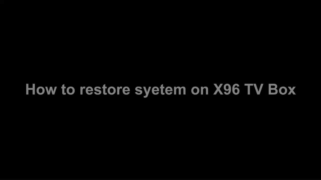 X96 MAX如何恢复出厂设置!