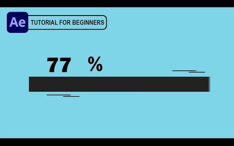 【AE教程|油管搬运|MG动画】简单数字进度条