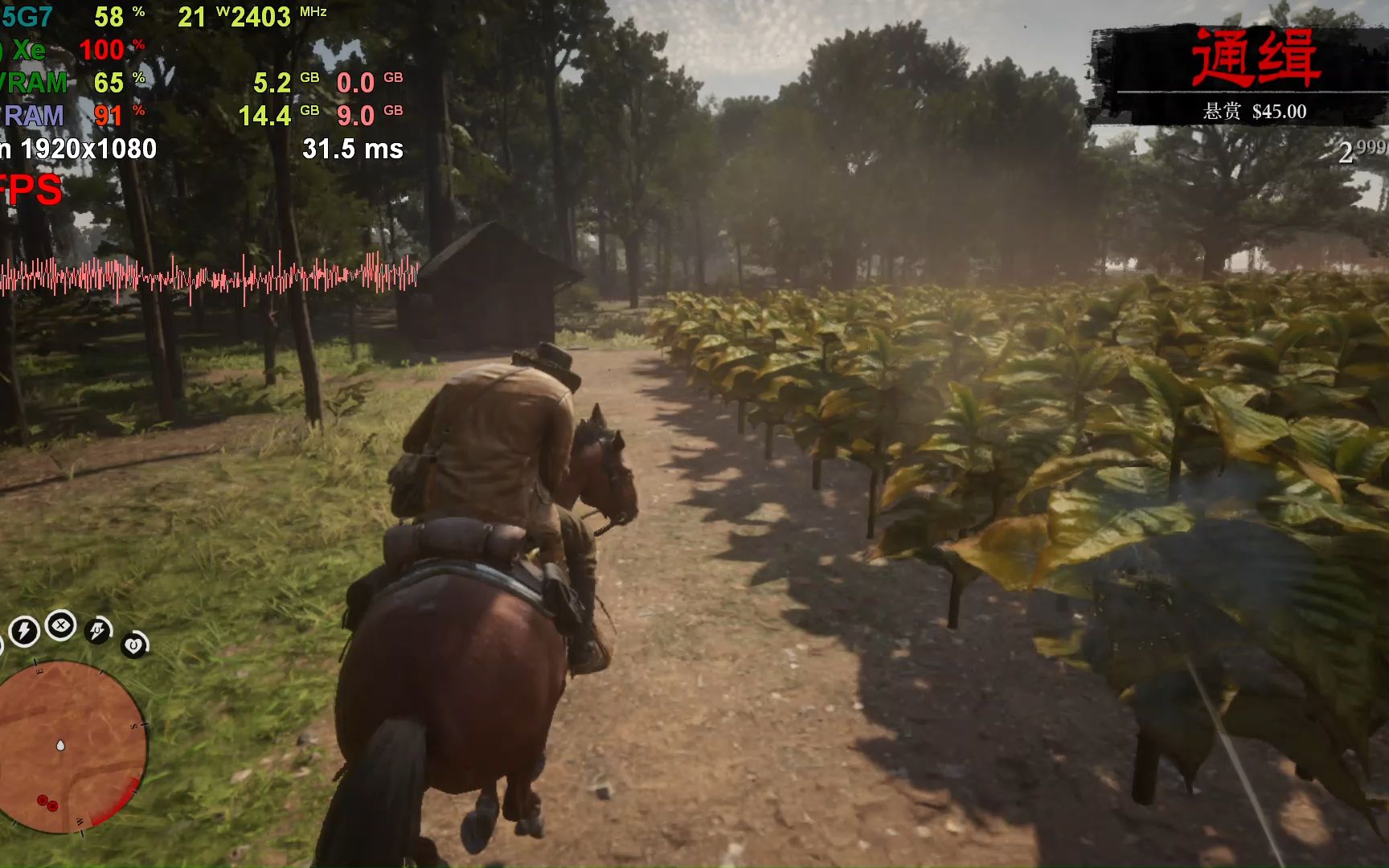 【荒野大镖客2】Xe核显游玩表现2,开帧数检测软件和录屏有些掉帧和...