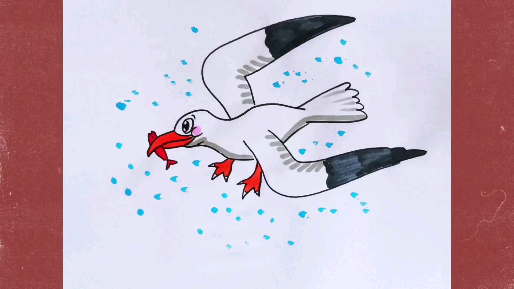 【简笔画】海鸥绘画教程