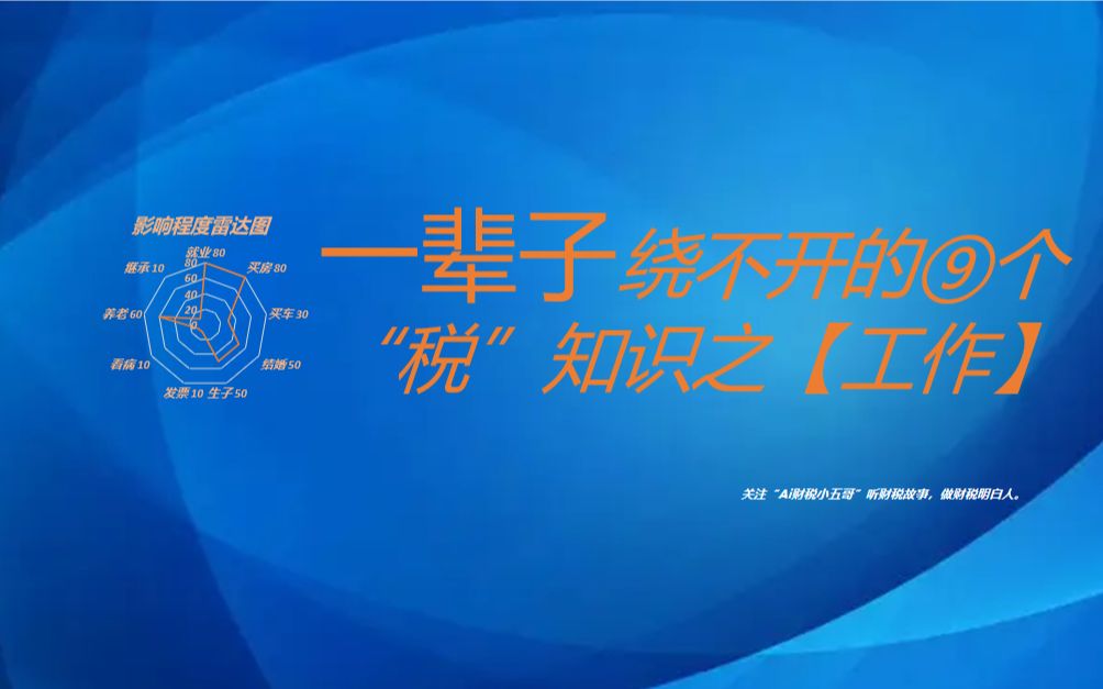 一辈子绕不开的9个“税”知识之工作税知识