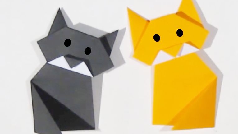 手工折纸——可爱小猫的折法