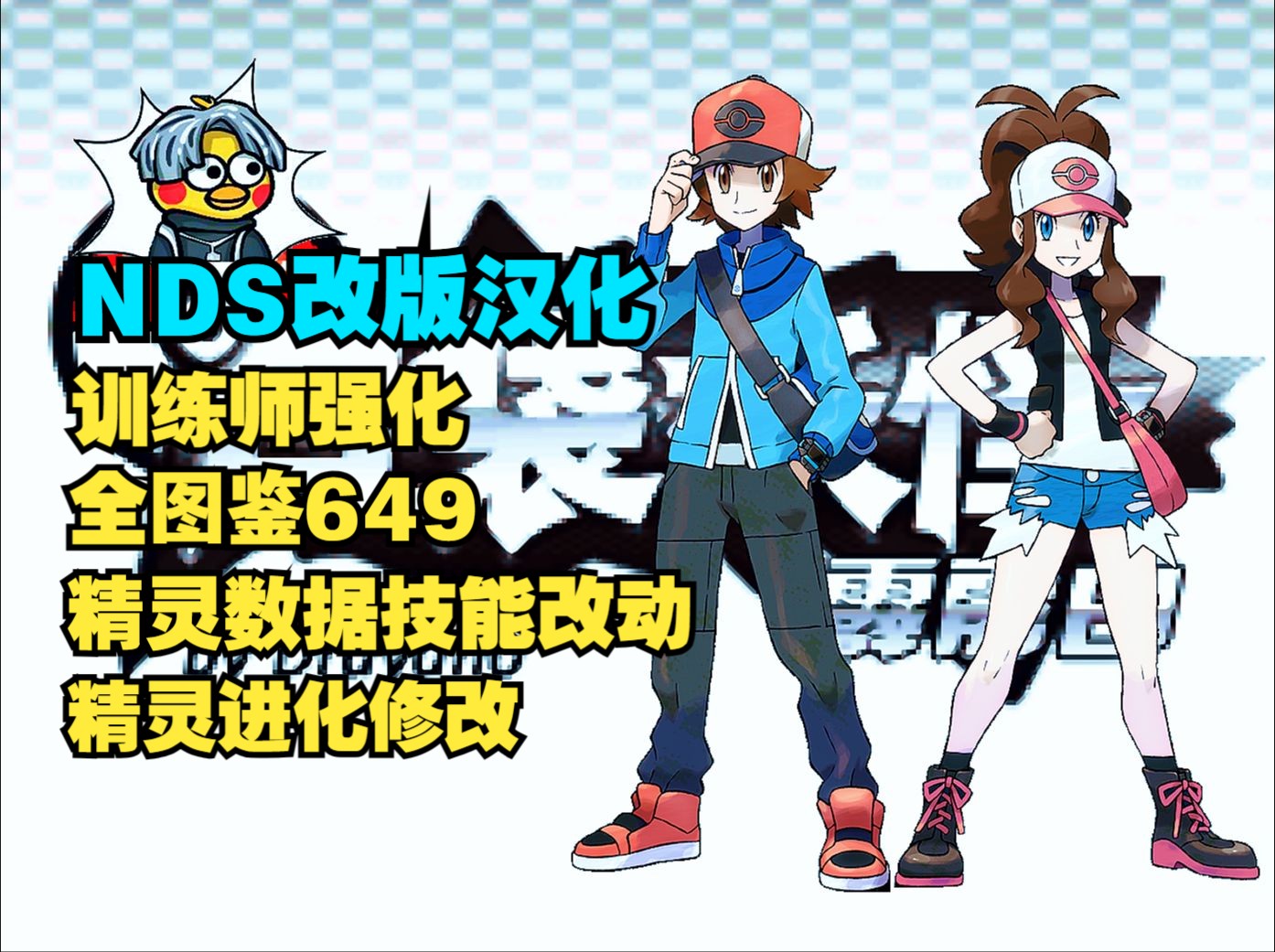 口袋妖怪爆焰黑&霹雳白|NDS改版汉化!全图鉴649|训练师强化|游戏...