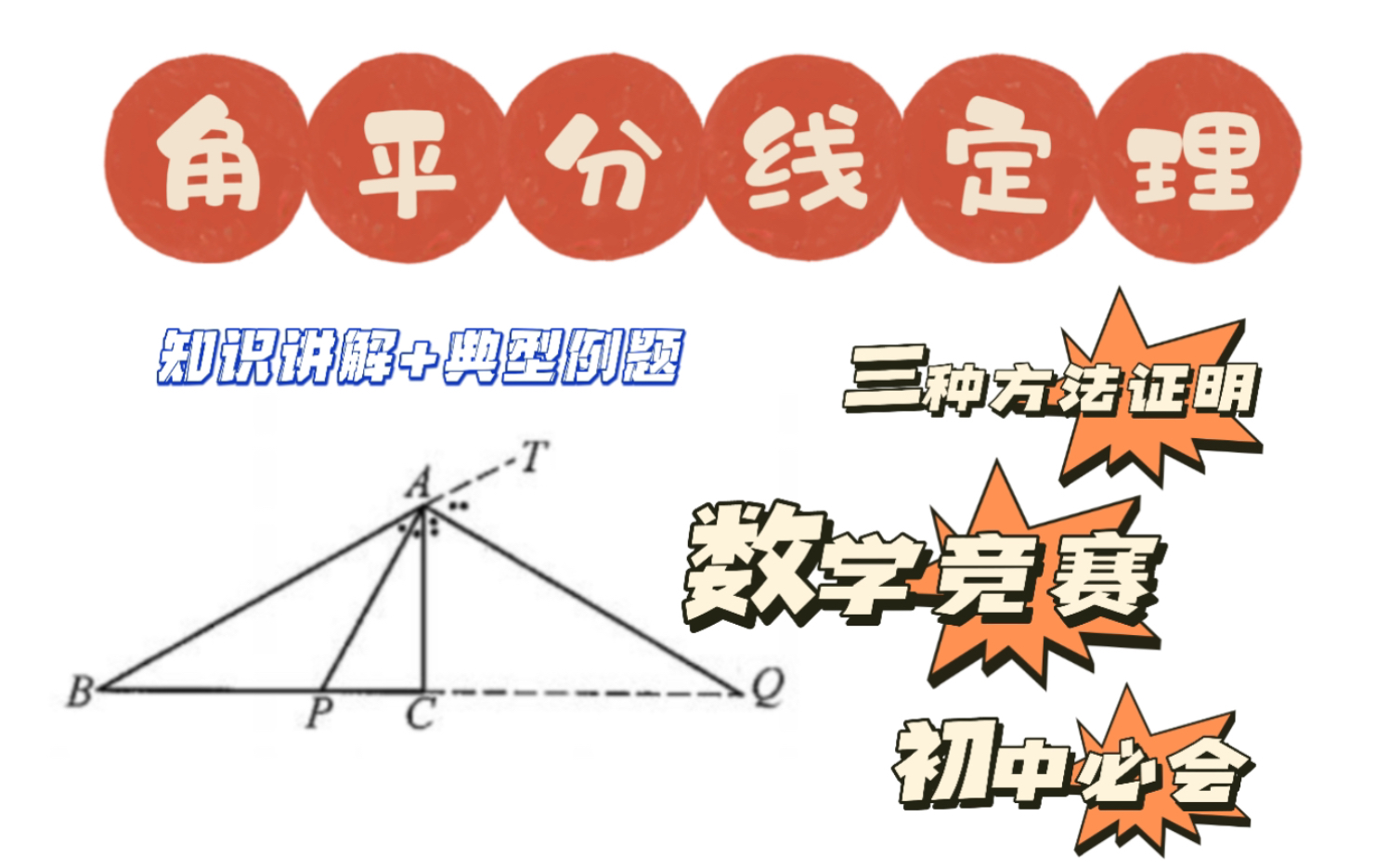 【竞赛数学】角平分线性质定理|含典型例题
