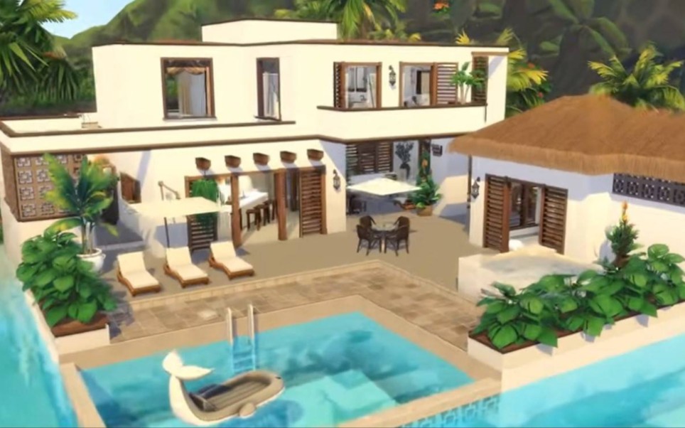 【糖球】【模拟人生4速建|搬运】Island Family Home Sulani Stop ...